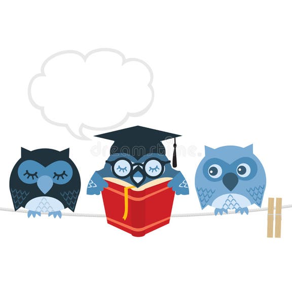 Graduation Owl Retro Stock Illustrations – 157 Graduation Owl Retro ...