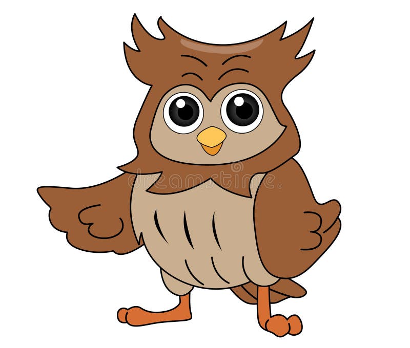 Cartoon pointing owl stock vector. Illustration of clip - 29014373