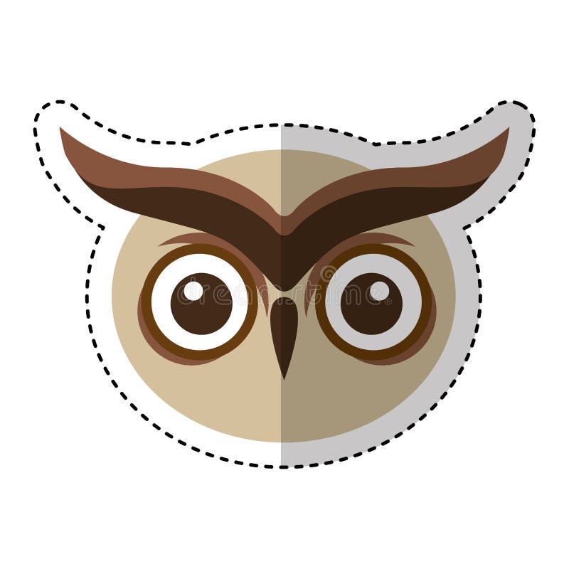 Owl bird isolated icon stock vector. Illustration of icon - 86334088