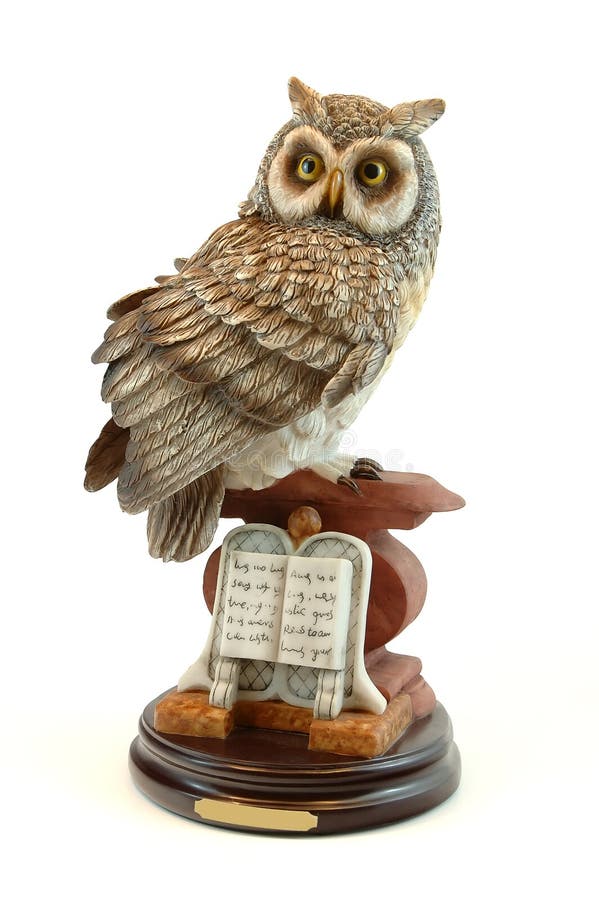 Owl bronze figurine stock photo. Image of brass, bird - 13784556