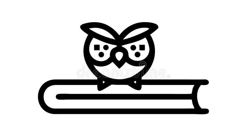 Owl on Book Vector Icon Symbol of Wisdom Knowledge, Vector Design ...