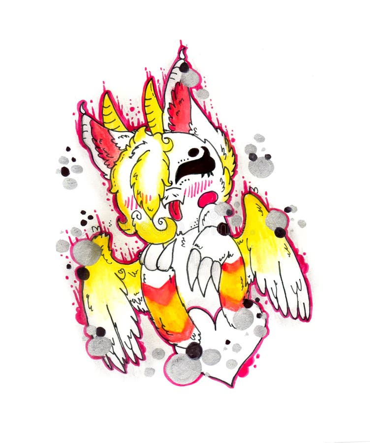 Fantasy puppet Pierrette stock vector. Illustration of dummy - 35509028