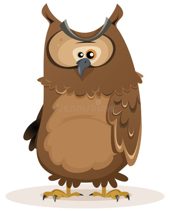 Wise Owl Bird Character Stock Illustrations – 12,459 Wise Owl Bird ...