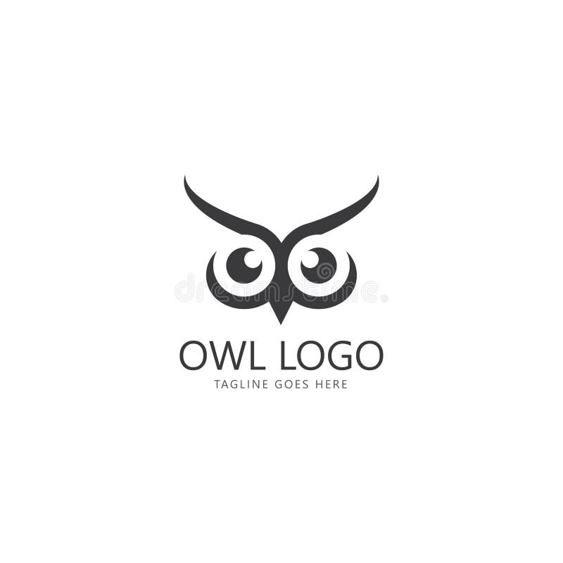 Owl Eye Logo Design Template. Stock Vector - Illustration of isolated ...