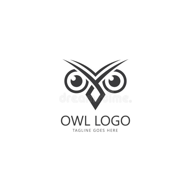 Owl Eye Logo Design Template. Stock Vector - Illustration of wise, cute ...