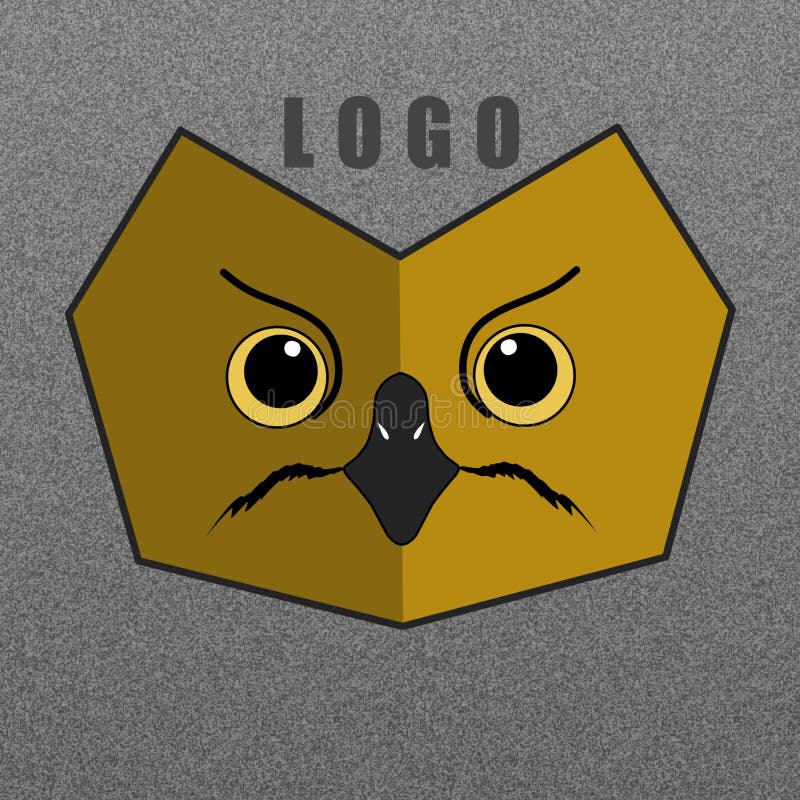 Owl face in boxes stock vector. Illustration of nose - 257829290