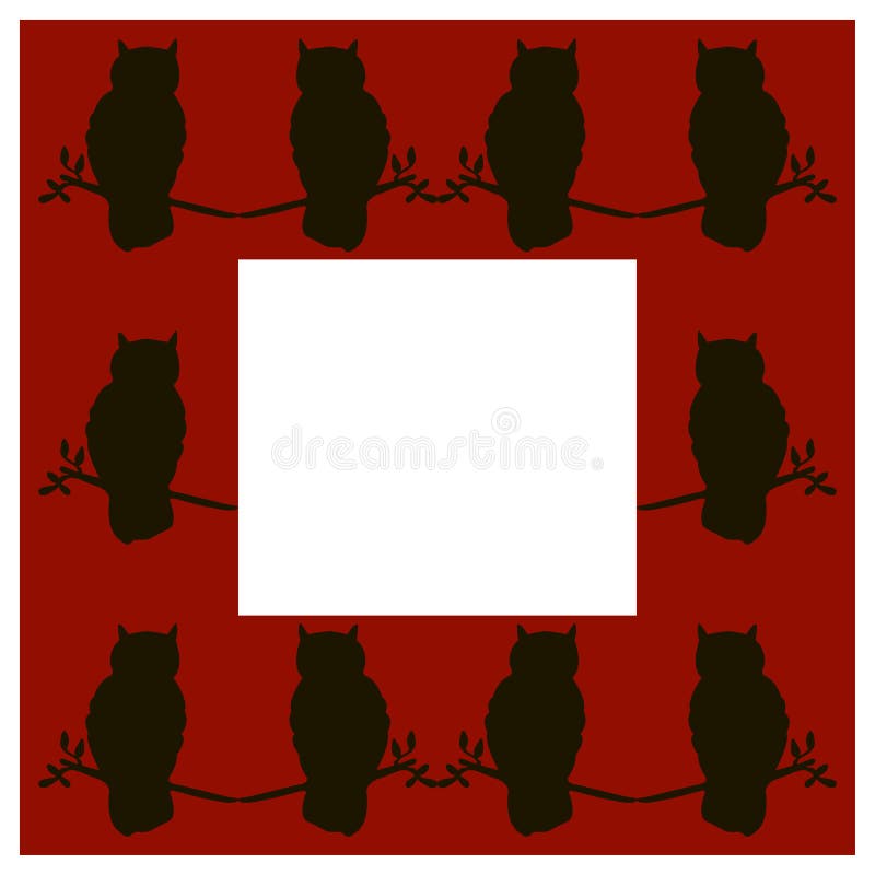 Owl Frame illustration de vecteur. Illustration du blanc - 64132466