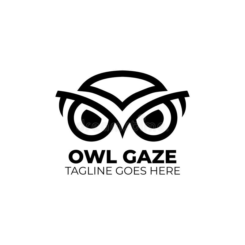 Owl gaze logo template stock vector. Illustration of cartoon - 241224506