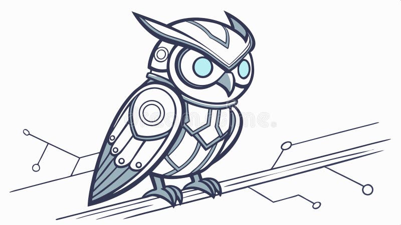 Owl Geometric Circuit Pattern Technology Nature Symbol Vector Design ...