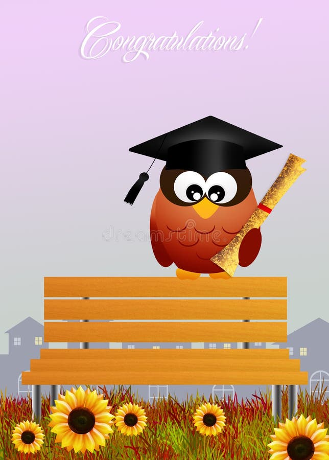 Owl graduate stock illustration. Illustration of approve - 38915315