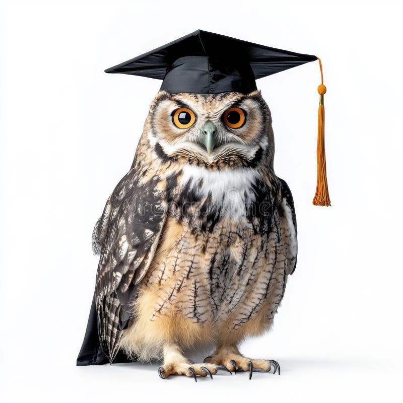 Owl in Graduation Cap Depicts Wisdom and Knowledge in Educational ...