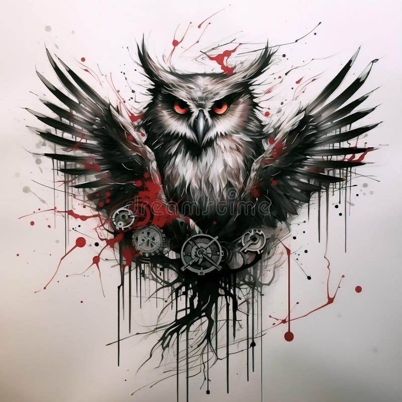 Owl Grey Watercolor Illustration Stock Illustration - Illustration of ... Owl Grey Watercolor Illustration Stock Illustration - Illustration of ...