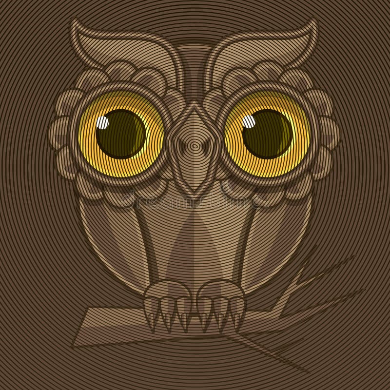 Owl hand drawn stock vector. Illustration of animal - 116645164