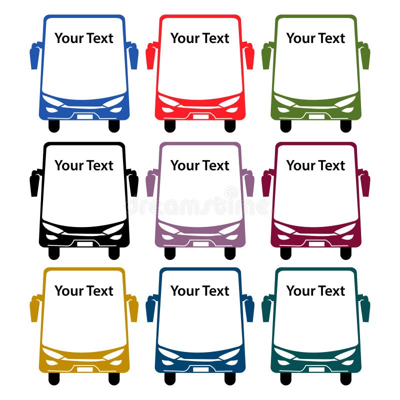 Bus Icon, Flat Design, Colorful Bus, Vector. Stock Vector ...