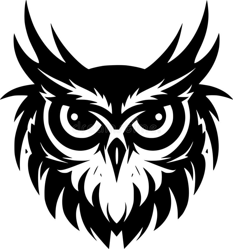 Owl - Minimalist and Flat Logo - Vector Illustration Stock Vector ...