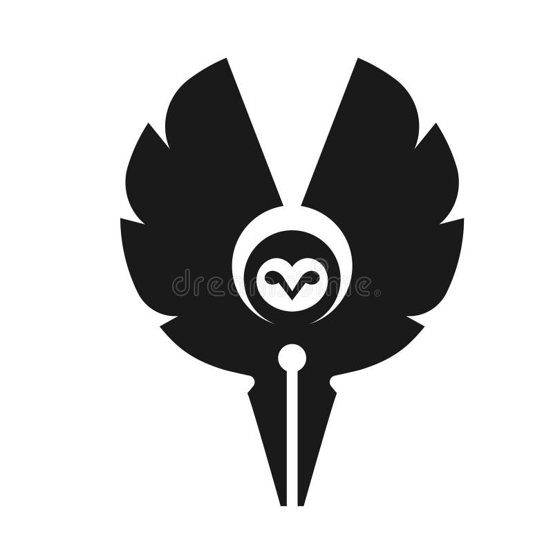 Owl with Pen Symbol for Wisdom and Smart Vector Stock Illustration ...