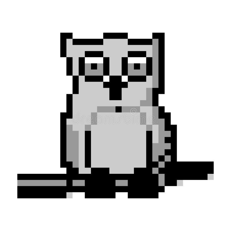 Owl pixel art stock vector. Illustration of vector, animal - 230146361