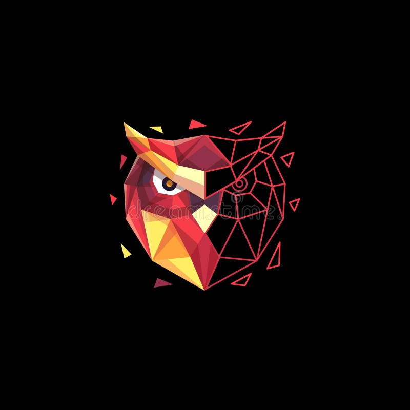 Owl Polygon Colorful Concept Illustration Vector Design Template Stock ...