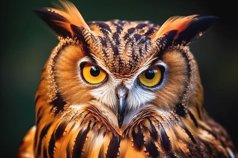 Owl portrait. stock illustration. Illustration of prey - 290688240