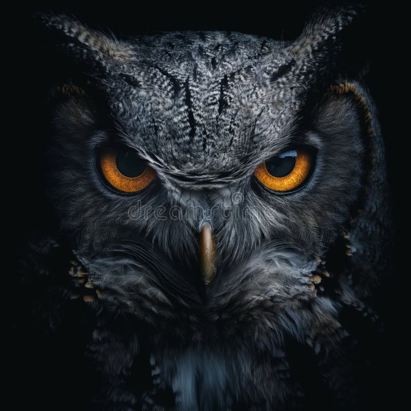 Owl wallpaper. Owl poster stock illustration. Illustration of space ...