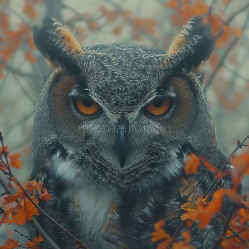 Owl wallpaper. Owl poster stock illustration. Illustration of ...