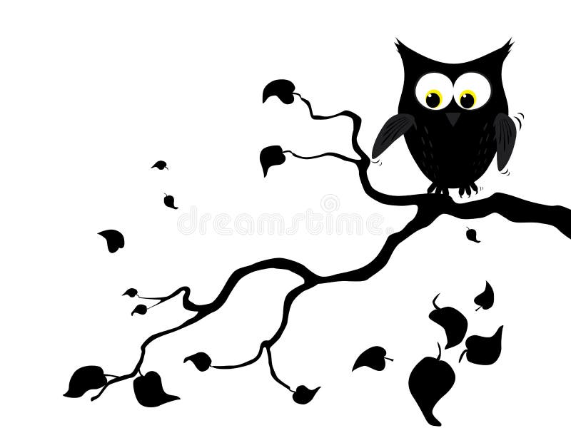 Owl on shake tree stock illustration. Illustration of tree - 39396030
