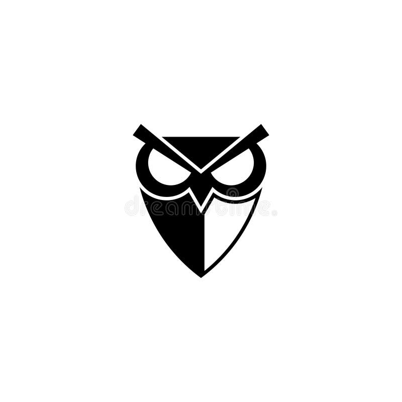Owl Shield Logo or Icon Design Concept. Stock Vector - Illustration of ...