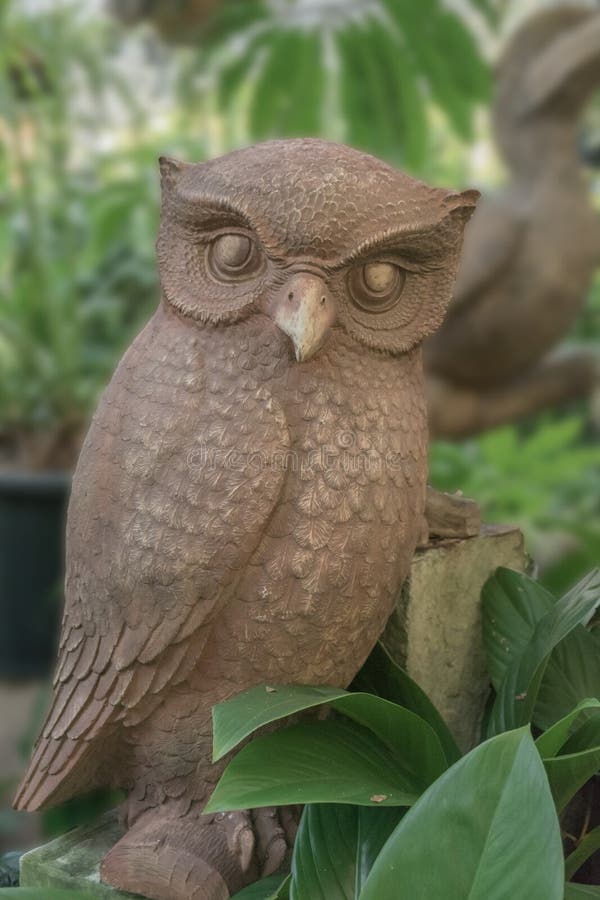 Owl statue stock photo. Image of park, close, sculpture - 62749616