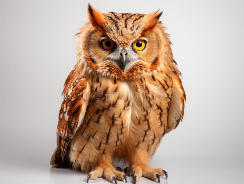 Owl in studio stock illustration. Illustration of bird - 290004527