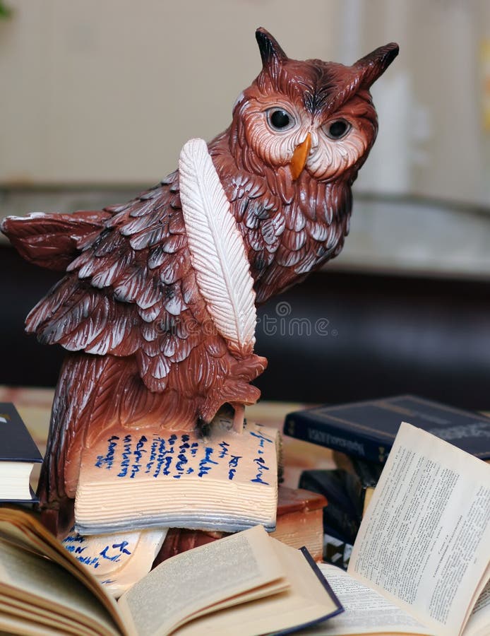 Owl - Symbol of Knowledge and Science Stock Photo - Image of ...