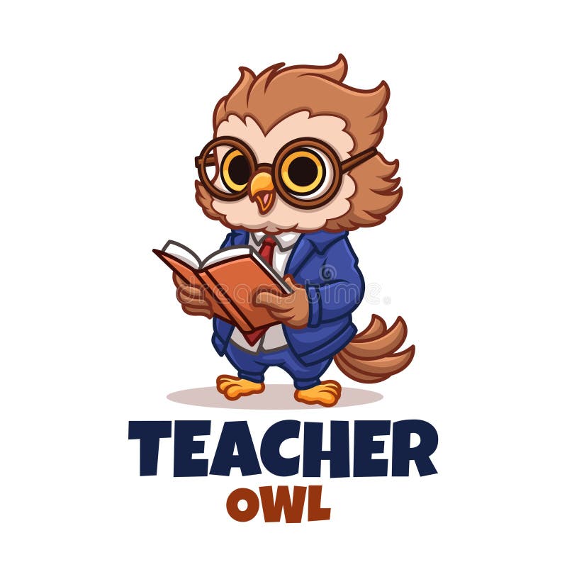 Owl Teacher Cartoon stock vector. Illustration of educational - 327943952