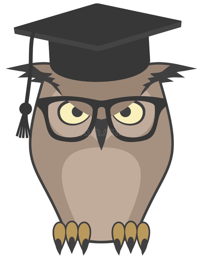 Owl teacher stock vector. Illustration of austere, design - 32210128