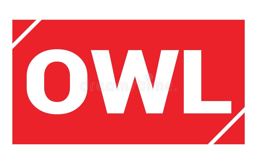 OWL Text Written on Red Stamp Sign Stock Illustration - Illustration of ...