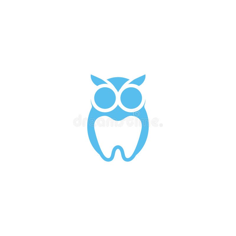 Owl and Tooth Logo Design Inspirations Stock Illustration ...