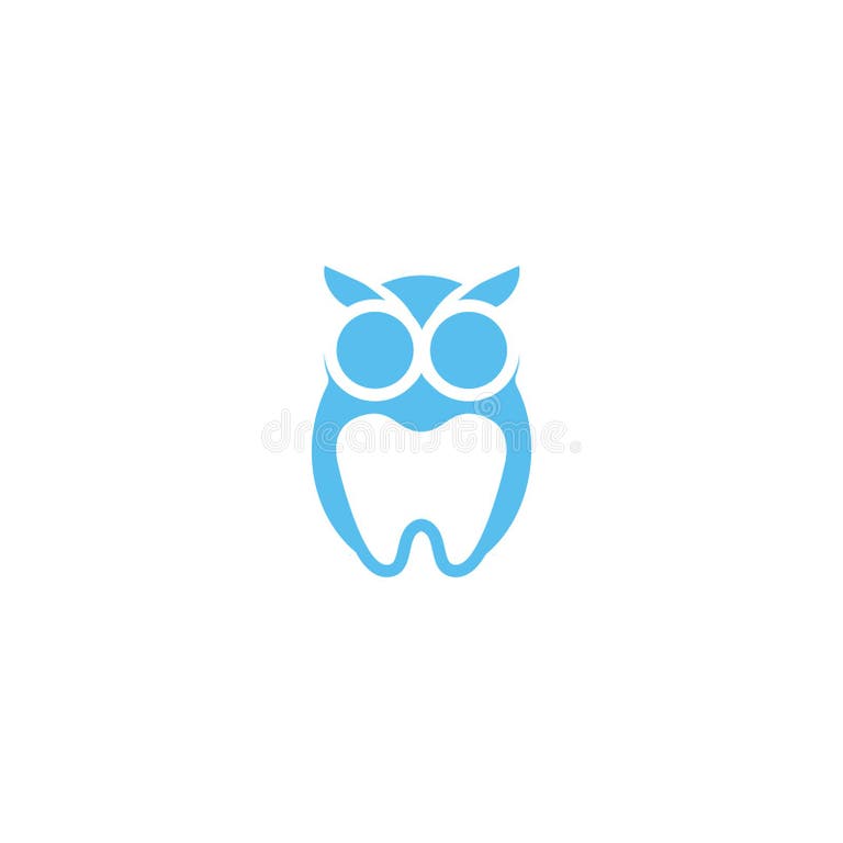 Owl and Tooth Logo Design Inspirations Stock Illustration ...