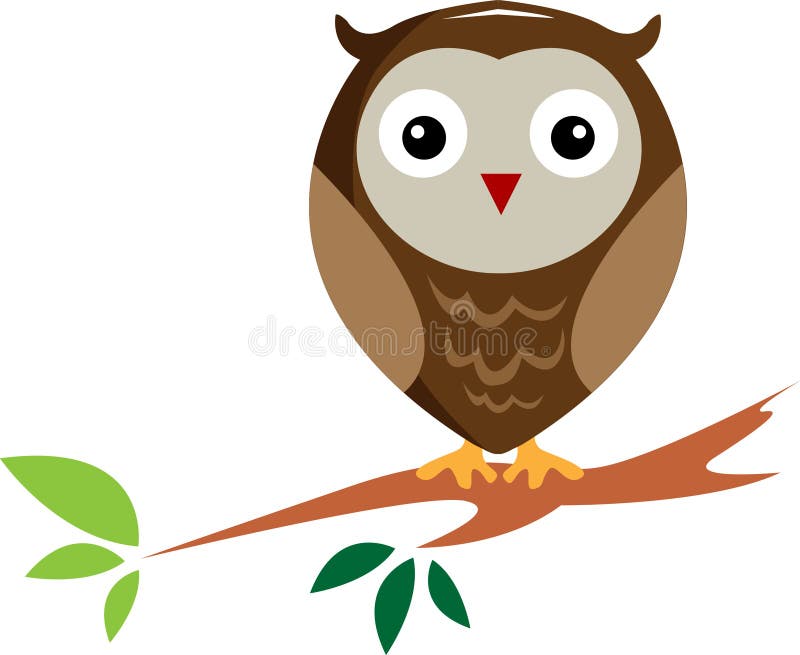 Owl on the tree stock vector. Illustration of abstract - 90704588