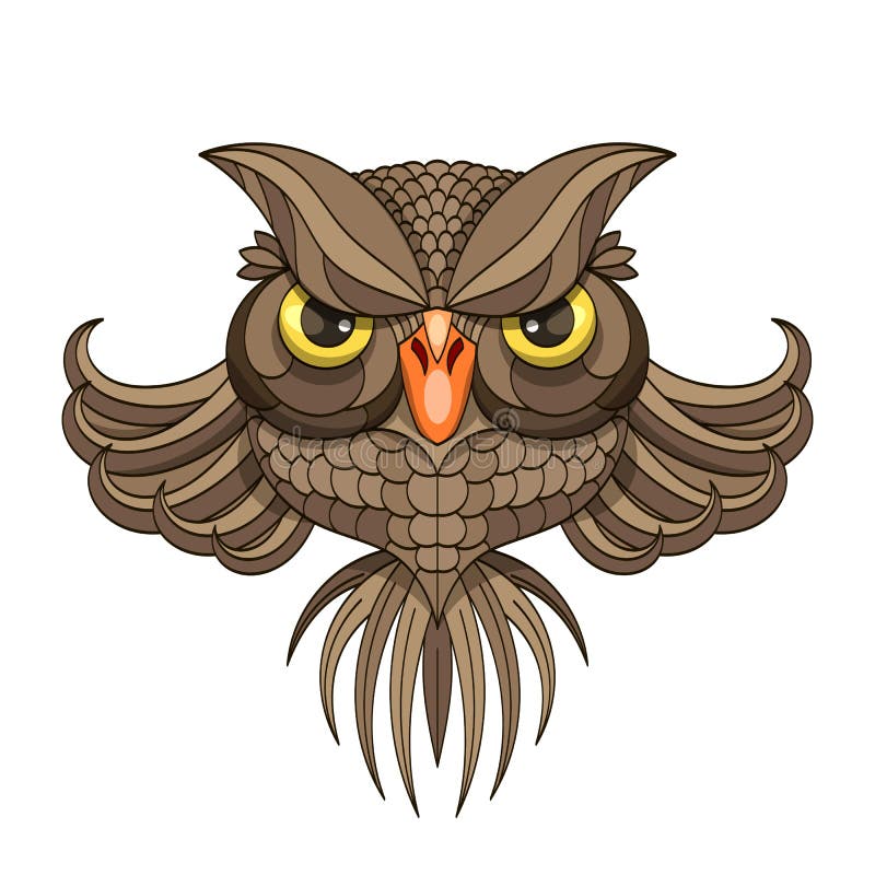 Owl - vector illustration. stock vector. Illustration of abstract ...