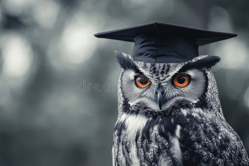 An Owl Wearing a Graduation Cap Representing Education and Learning ...