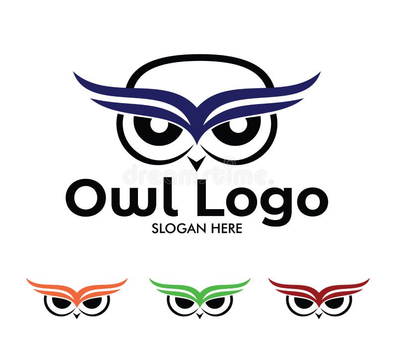 Owl Wisdom Vector Logo Design Stock Illustration - Illustration of bird ...