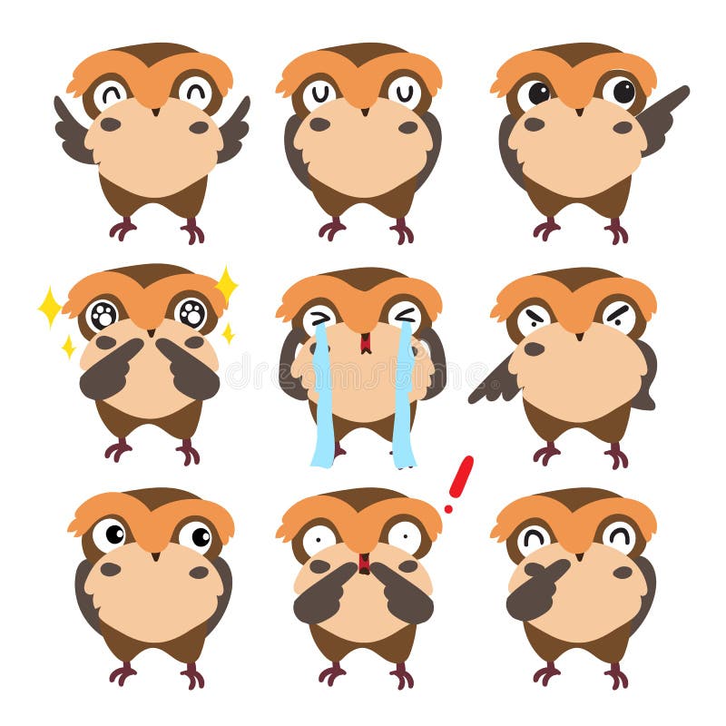 Owls Character Vector Design Stock Vector - Illustration of design ...