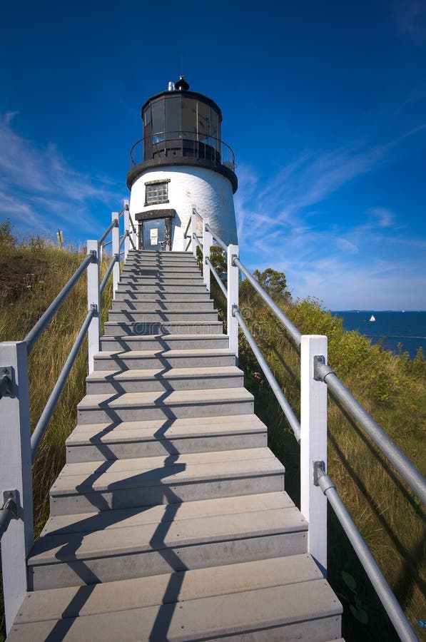 Owls Head Lighthouse stock photo. Image of steps, alert - 29566128