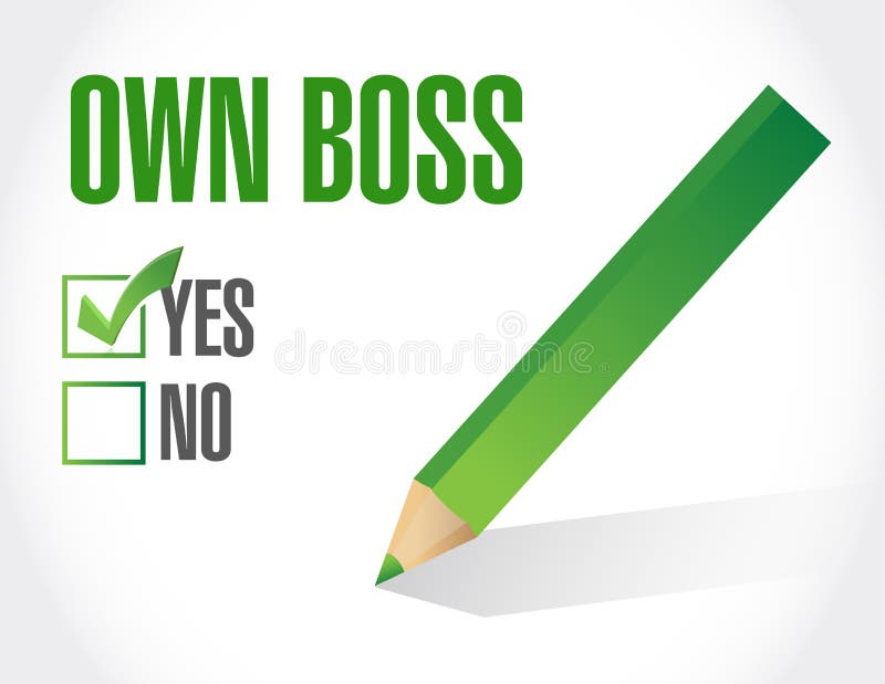 Own Boss Check Mark Illustration Design Stock Illustration ...