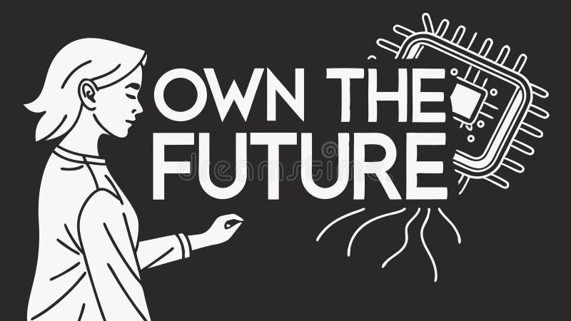 Own the Future Text, Motivational and Futuristic Concept Vector Design ...