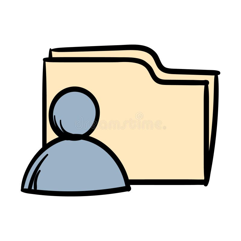 The Owner of the Folder. a Human Figure and a File. a Simple Vector ...