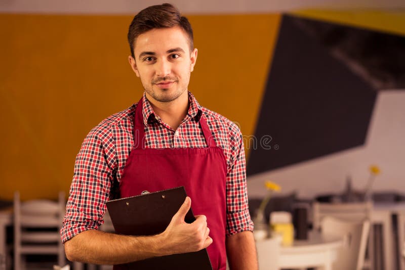 Owner of restaurant stock image. Image of horizontal - 67106417
