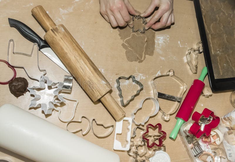 The Owner S Hands in Action Making Gingerbread. Stock Image - Image of christmas, eating: 351942821