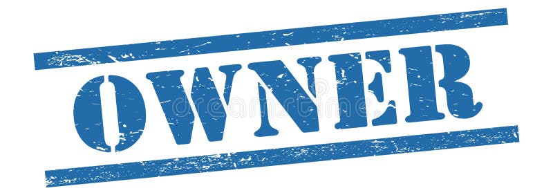 OWNER Text on Blue Grungy Lines Stamp Stock Illustration - Illustration ...