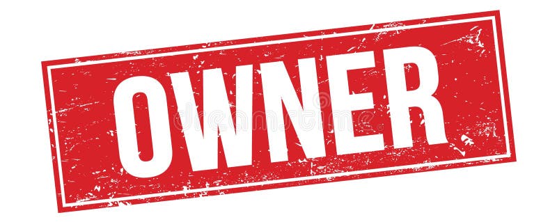 OWNER Text on Red Grungy Rectangle Stamp Stock Illustration ...