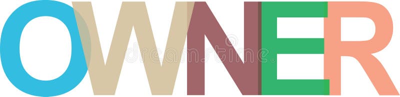 Owner word on white stock illustration. Illustration of proprietress ...