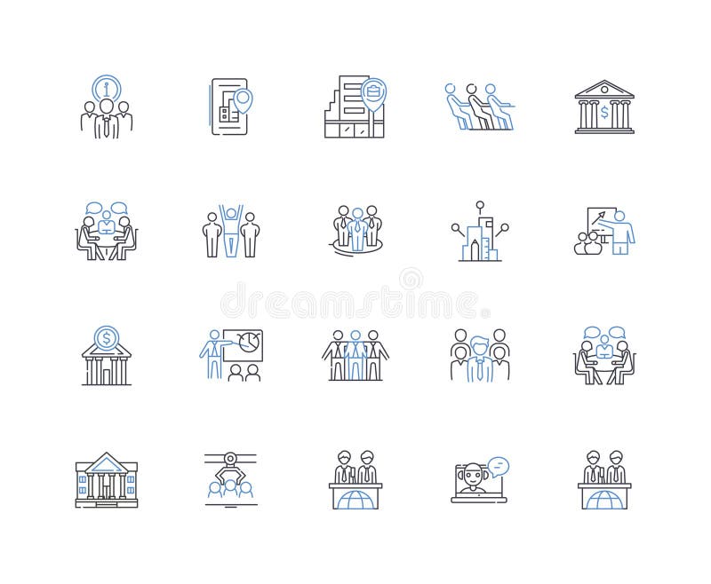 Ownership Model Line Icons Collection. Autonomy, Trust, Control ...